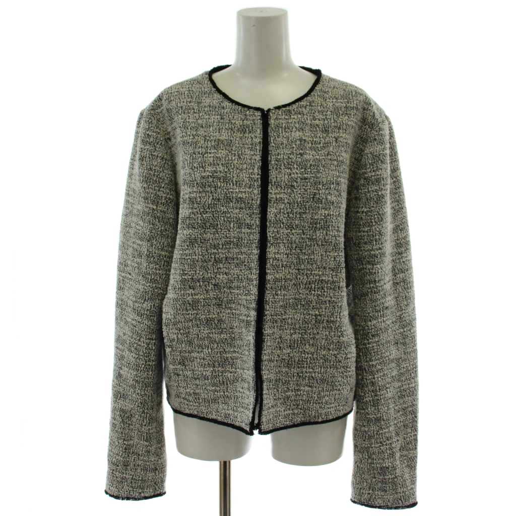 【中古】セオリー Theory 20SS PACIFIC TWEED SLIM JKT ツイードジャケット 12 グレー 長袖 ノーカラー 010104102159712 /GG レディース 【ベクトル 古着】 260415ブランドセオリー...
