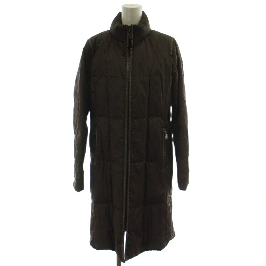 【中古】レリアン Leilian ダウンコート 9 茶 長袖 ロング丈 LN-26441 /GG レディース 【ベクトル 古着】 260417ブランドレリアン Leilian表記サイズ9実寸サイズ肩幅：38cm　身幅：49cm　着丈：89c...