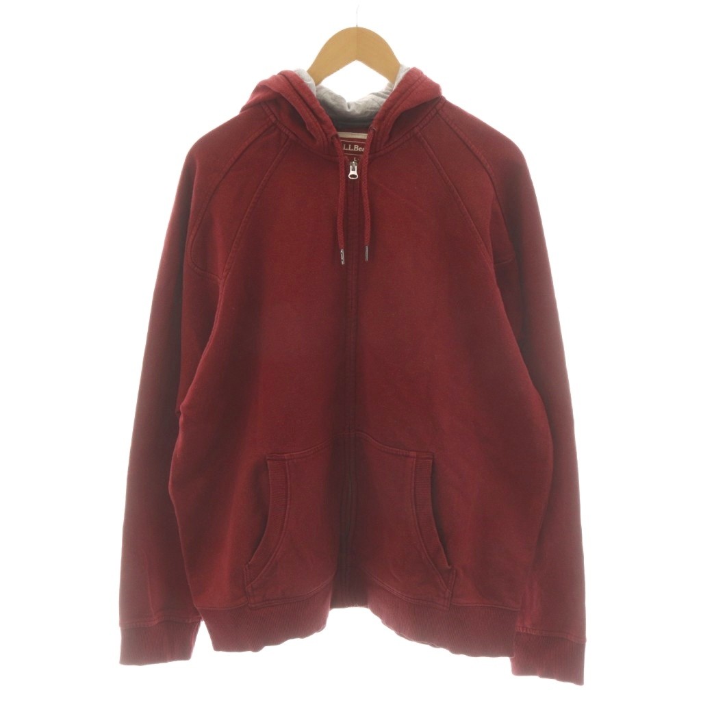 【中古】エルエルビーン L.L.BEAN ジップアップパーカー 上着 L 赤 レッド 長袖 無地 /RR メンズ 【ベクトル 古着】 260417ブランドエルエルビーン L.L.BEAN表記サイズL実寸サイズ身幅：57cm　着丈：67cm　...