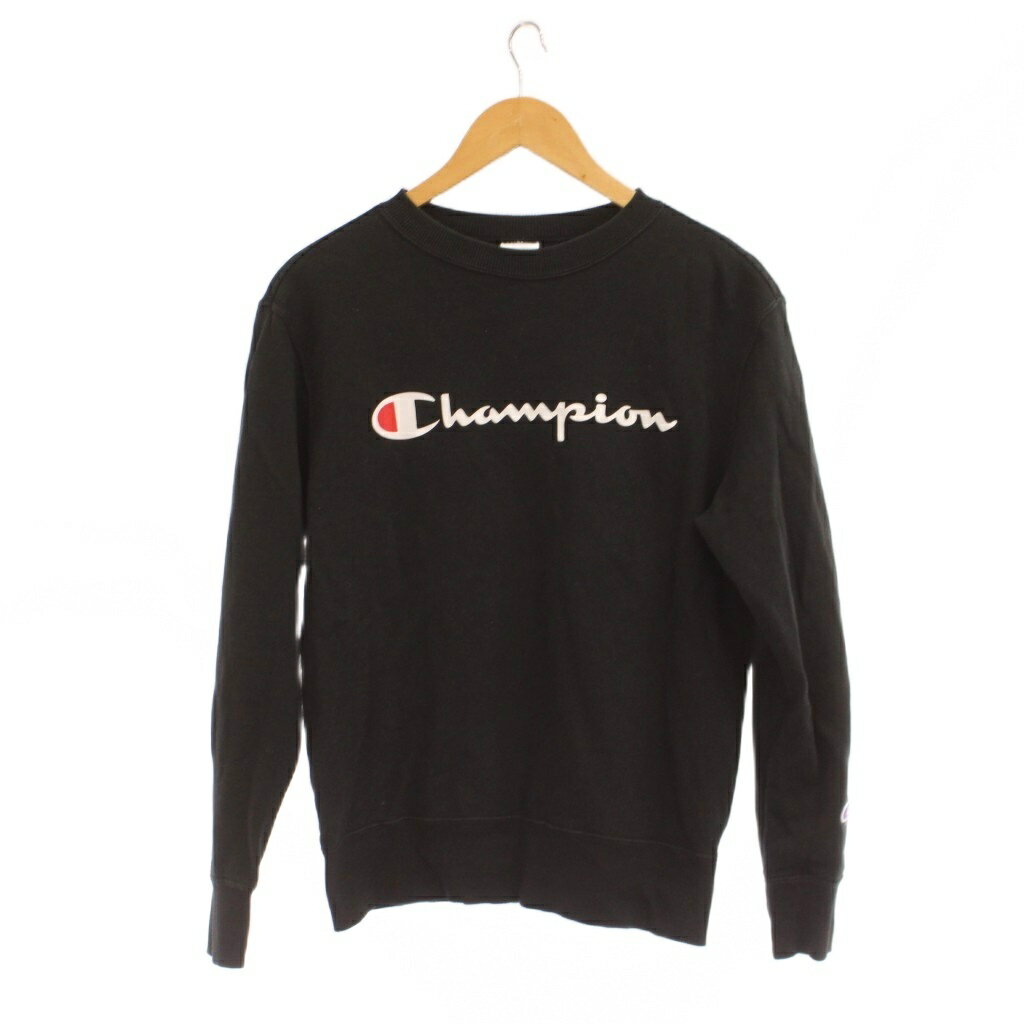 【中古】チャンピオン CHAMPION トレーナー M 黒 長袖 ロゴプリント クルーネック /JP レディース 【ベクトル 古着】 260422ブランドチャンピオン CHAMPION表記サイズM実寸サイズ肩幅：44cm　身幅：51cm　着...