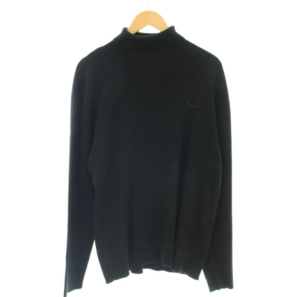 【中古】パパス Papas カシミヤ混 タートルネック ニット セーター 長袖 L 黒 ブラック /☆G メンズ 【ベクトル 古着】 260428ブランドパパス Papas表記サイズL実寸サイズ肩幅：50cm　身幅：55cm　着丈：67cm...