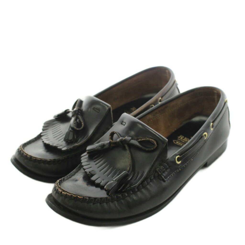 【中古】リーガル REGAL ローファー モカシン タッセル レザー 24.0cm 黒 ブラック /AN14 ●D レディース 【ベクトル 古着】 260508ブランドリーガル REGAL表記サイズ24.0cm実寸サイズ最大幅：約8cm　ア...