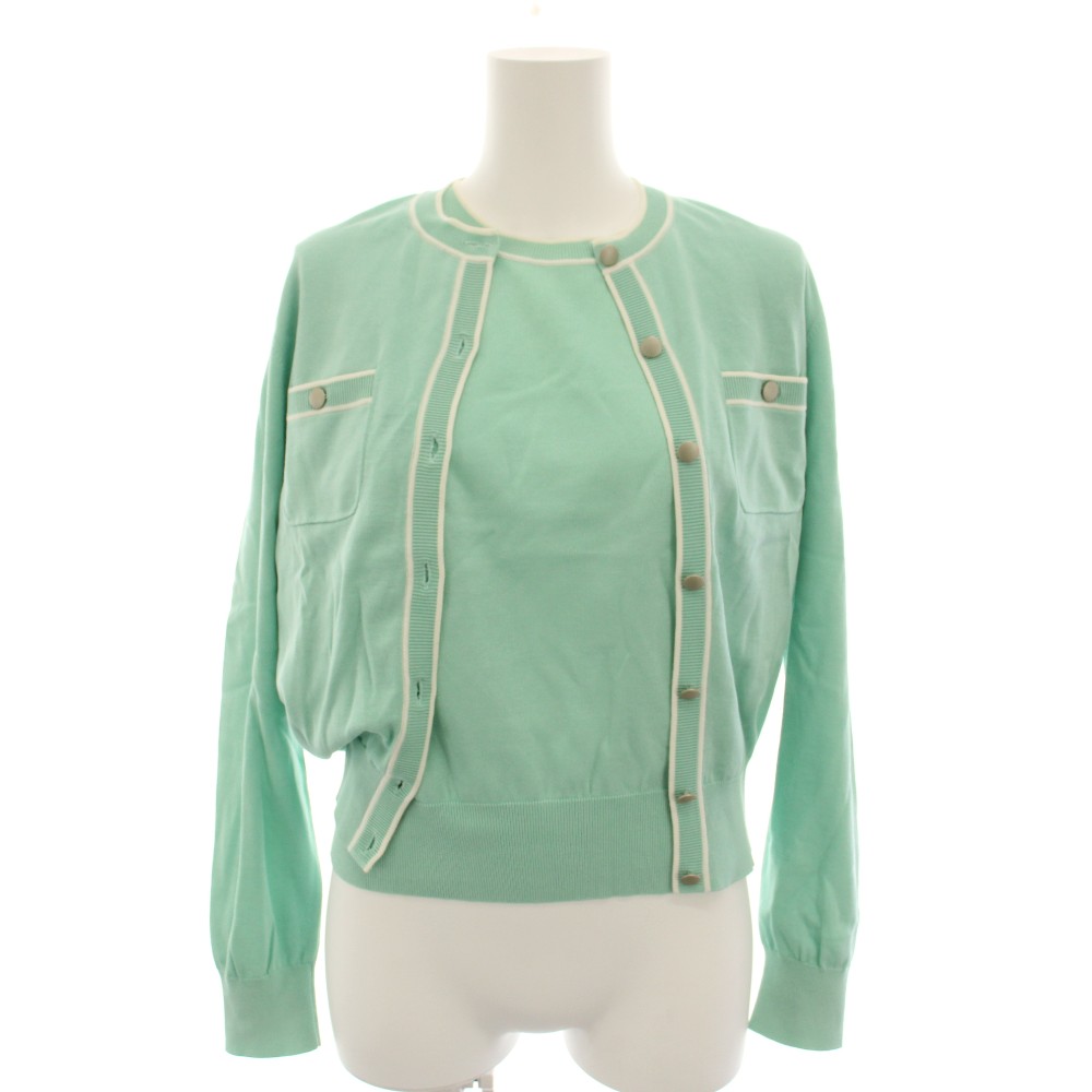 【中古】アナイ ANAYI 23SS アンサンブル 2点セット カーディガン クルーネック 長袖 Tシャツ カットソー クルーネック 半袖 38 ミントグリーン /YT レディース 【ベクトル 古着】 260511ブランドアナイ ANAYI...