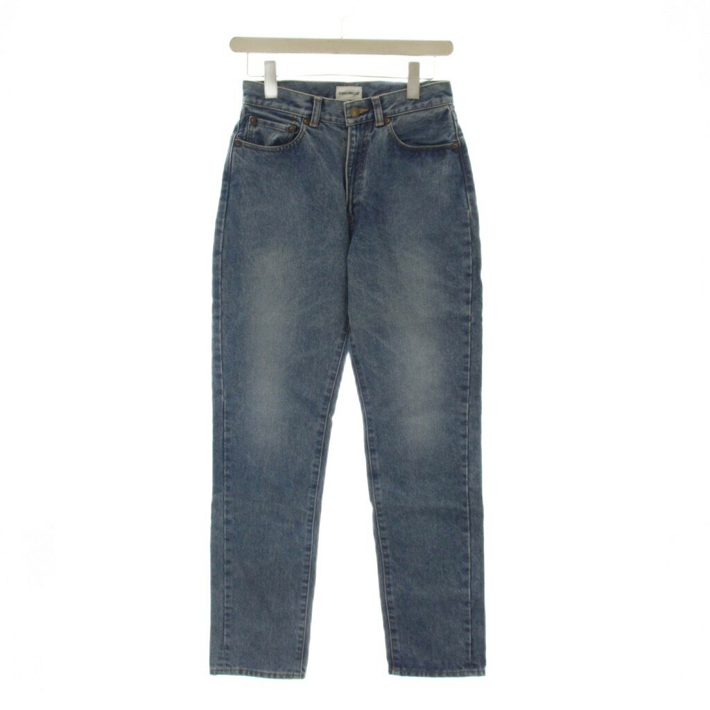 【中古】エンサークル ENCIRCLE デニム パンツ 2 青 ブルー ハイウエスト ウォッシュ加工 /LP レディース 【ベクトル 古着】 260513表記サイズ2実寸サイズウエスト：64cm　もも幅：25cm　裾幅：18cm　股上：27...
