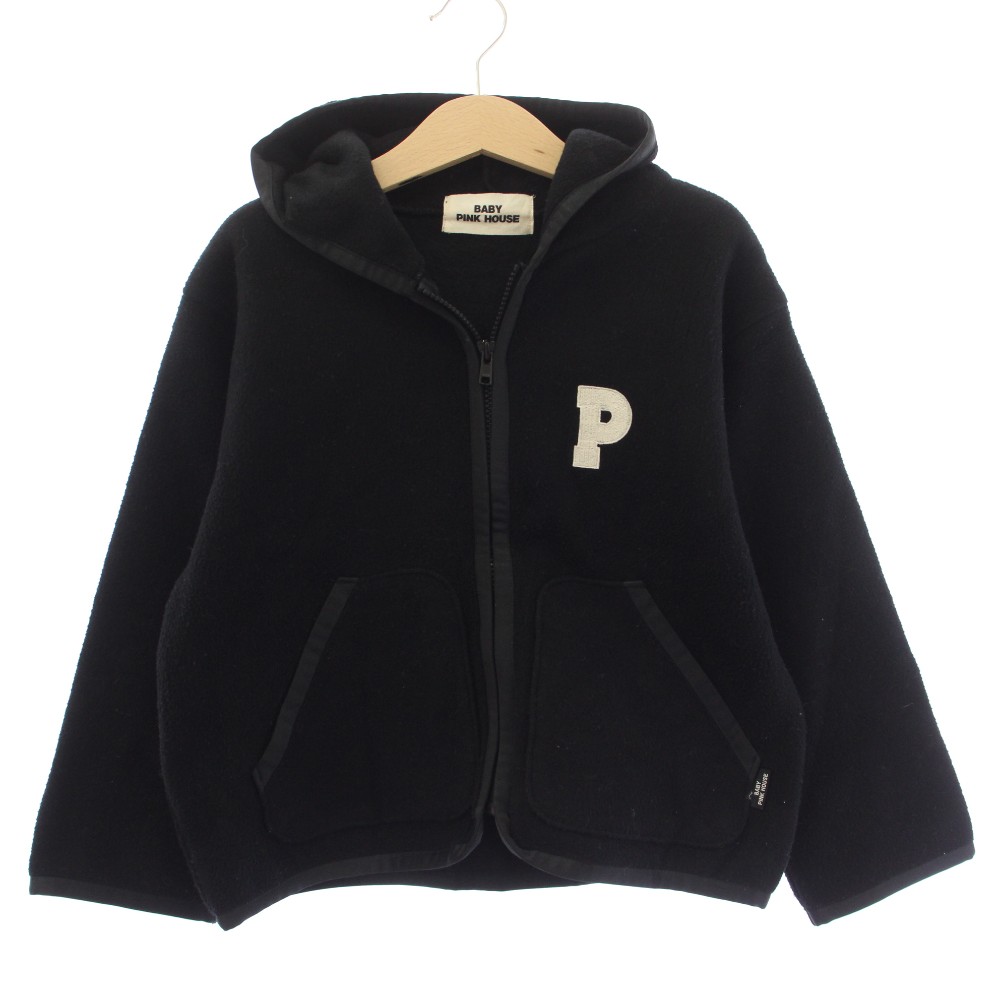 【中古】ベビーピンクハウス BABY PINK HOUSE フリース ボアジャケット L 黒 ブラック フード付き ジップアップ P0593UAL12C /TK キッズ 【ベクトル 古着】 260518ブランドベビーピンクハウス BABY ...