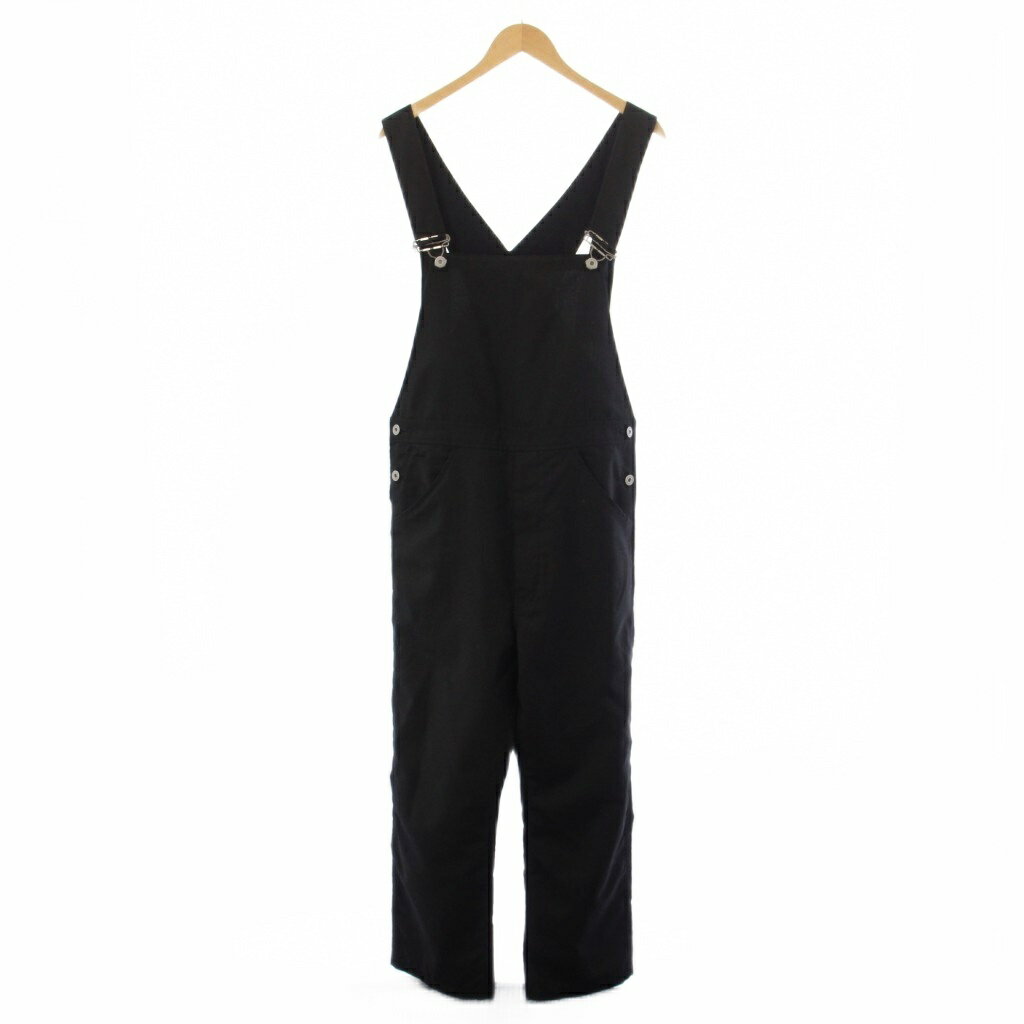 【中古】ジュンヤワタナベ JUNYA WATANABE COMME des GAR?ONS AD2018 サロペット オーバーオール オーバーオール ジップフライ ウール モヘヤ M ブラック JC-A004 /BM レディース 【ベクトル...