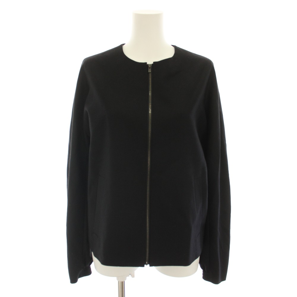 【中古】セオリーリュクス theory luxe 21AW ニューサキソニーヌエラ NEW SAXONY NUELA ノーカラージャケット ブルゾン アウター 38 黒 ブラック 03-1404101-050-038 /YT レディース 【...