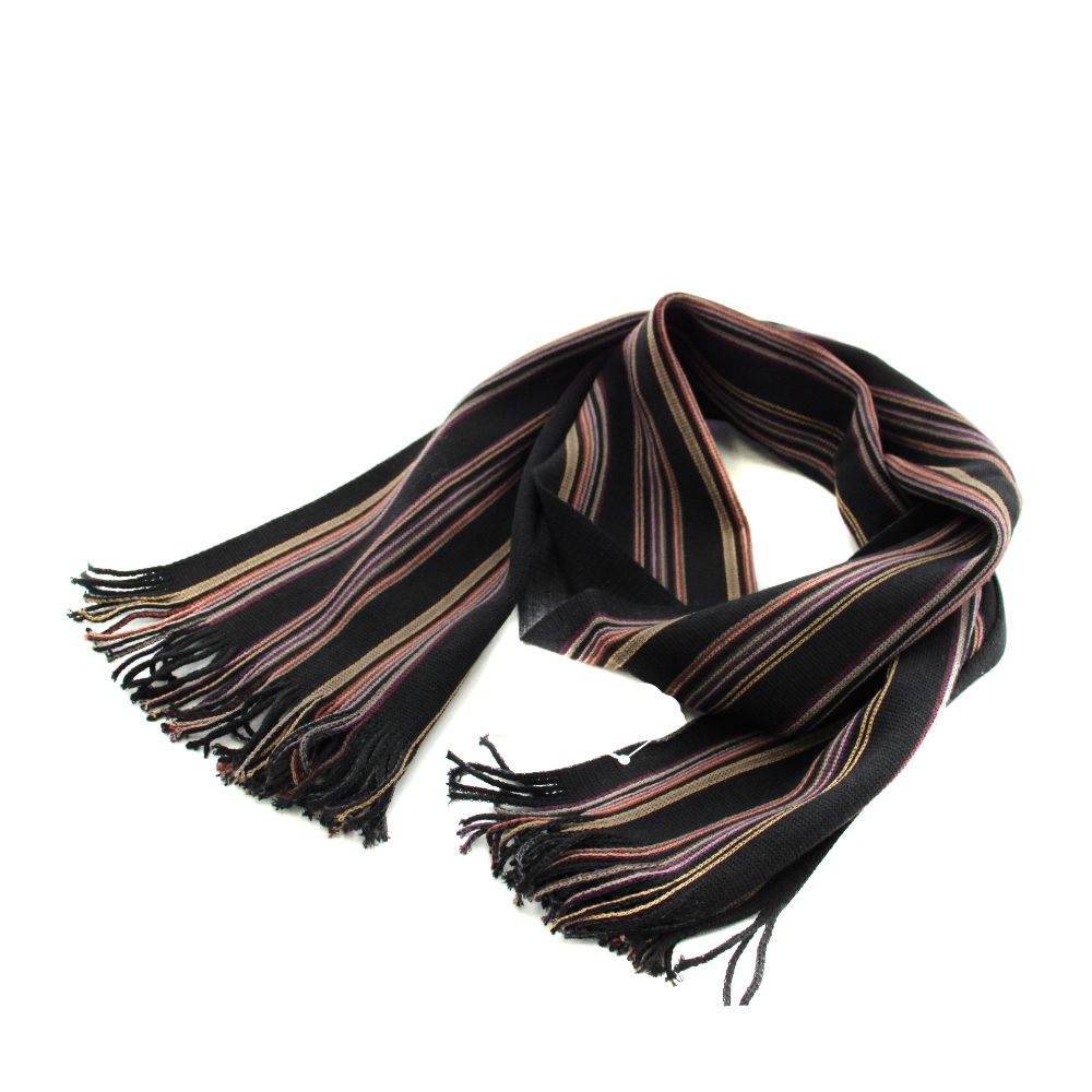 【中古】ポールスミス PAUL SMITH マフラー フリンジ ウール 黒 ブラック /AN11 メンズ 【ベクトル 古着】 260605ブランドポールスミス PAUL SMITH実寸サイズ全長（フリンジ含まず）：約164cm　幅：約26c...