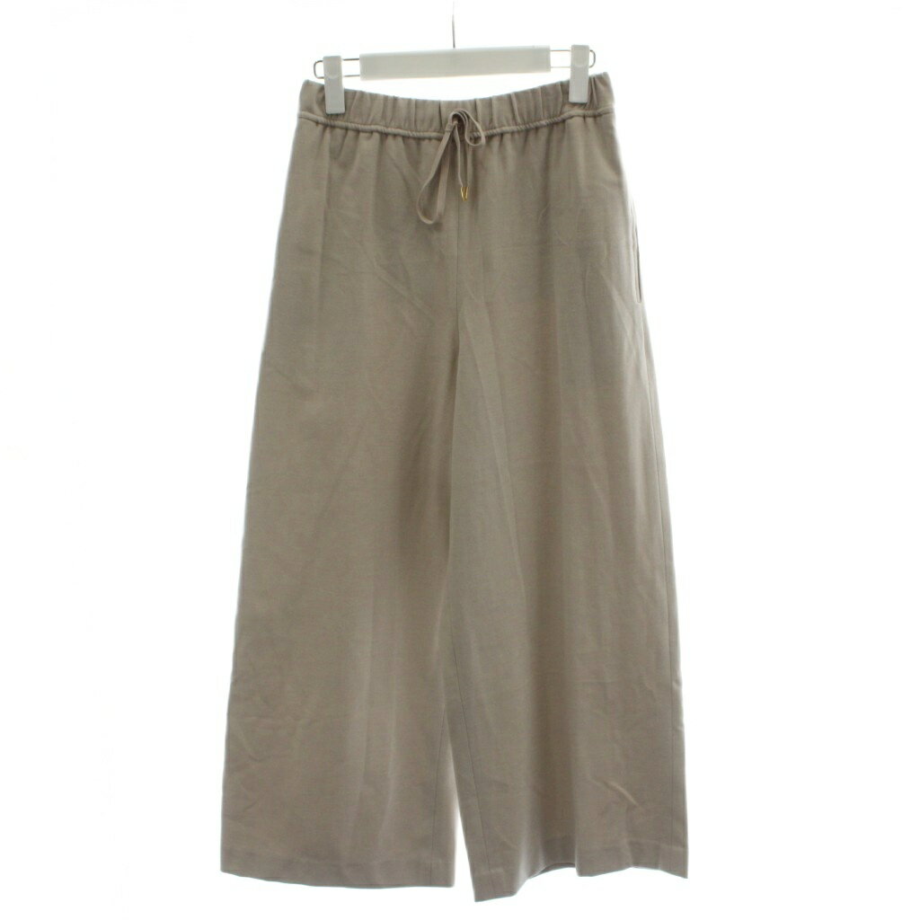 【中古】ドニーユ DONEEYU ワイドパンツ 36 ライトベージュ 長ズボン ウエストゴム /GG レディース 【ベクトル 古着】 260608表記サイズ36実寸サイズウエスト：64cm　もも幅：32cm　裾幅：31cm　股上：32.5c...