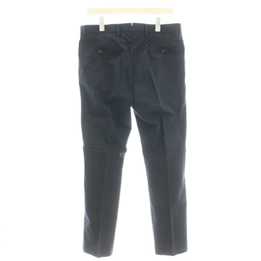 【中古】ラコステ LACOSTE シーサッカーチェックパンツ スラックス コットン 42 ネイビー 紺 HH6081L /☆G メンズ 【ベクトル 古着】 260609ブランドラコステ LACOSTE表記サイズ42実寸サイズウエスト：86c...