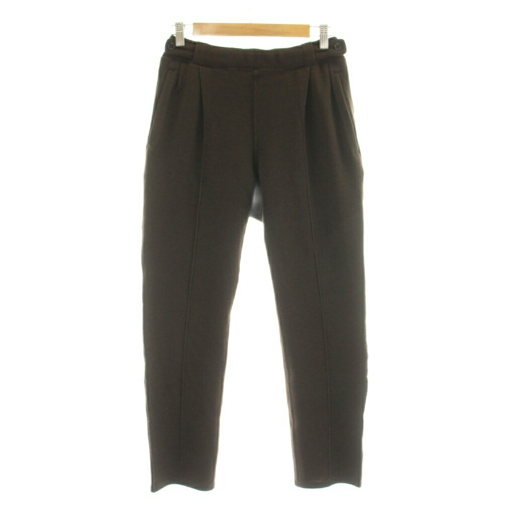 【中古】レインメーカー RAINMAKER MILANO RIB PLEATED TROUSERS テーパードパンツ ニット イージー ウール混 3 茶 ブラウン RM182-016 /KU メンズ 【ベクトル 古着】 260611表記サイ...
