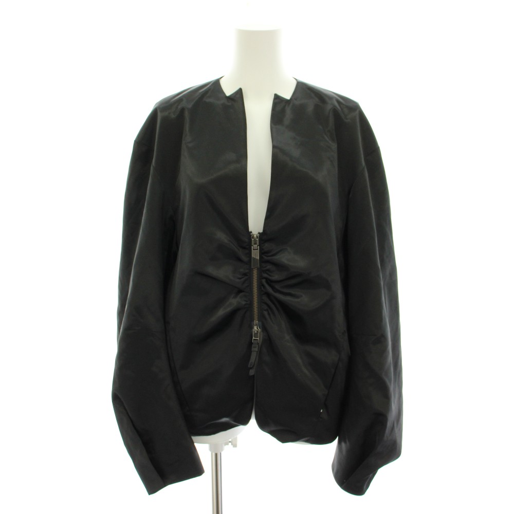 【中古】アーダーエラー ADER ERROR ジャケットプロダクト20 Jacket Product. 20 ノーカラージャケット アウター ダブルジップ タッセル M 黒 ブラック BO01SSJK0802BK /YT レディース 【ベク...