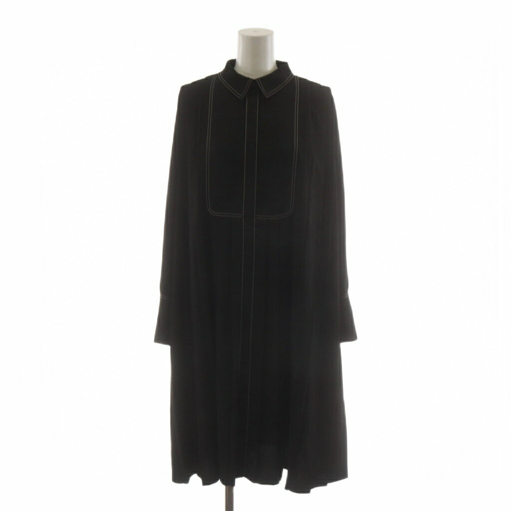 【中古】セルフォード CELFORD 20AW ワンピース ロング 38 黒 ブラック プリーツ 長袖 無地 /RR48 レディース 【ベクトル 古着】 260617ブランドセルフォード CELFORD表記サイズ38実寸サイズ肩幅：37cm...