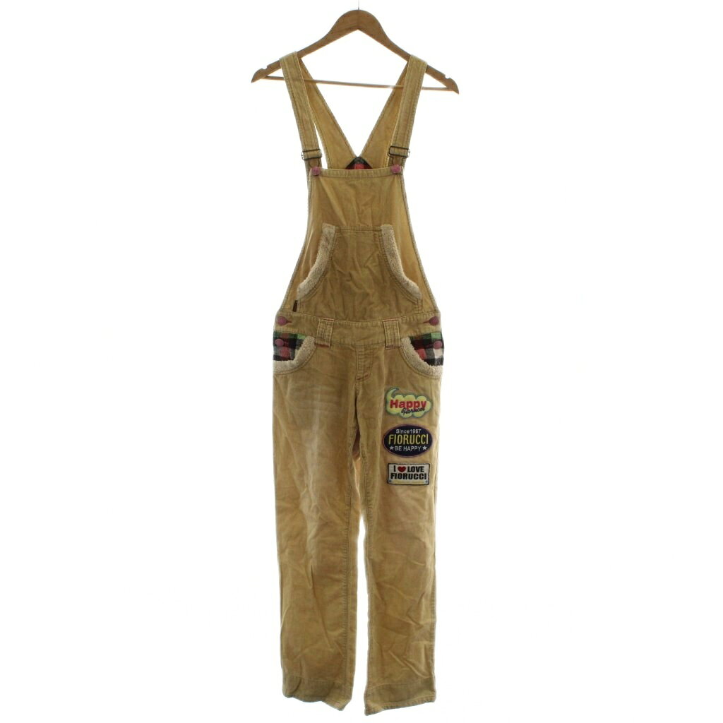 【中古】フィオルッチ FIORUCCI 子ども服（女の子用） オーバーオール パンツ J-M イエローベージュ パッチワーク 長ズボン /GG38 ■MA キッズ 【ベクトル 古着】 260620ブランドフィオルッチ FIORUCCI表記サ...
