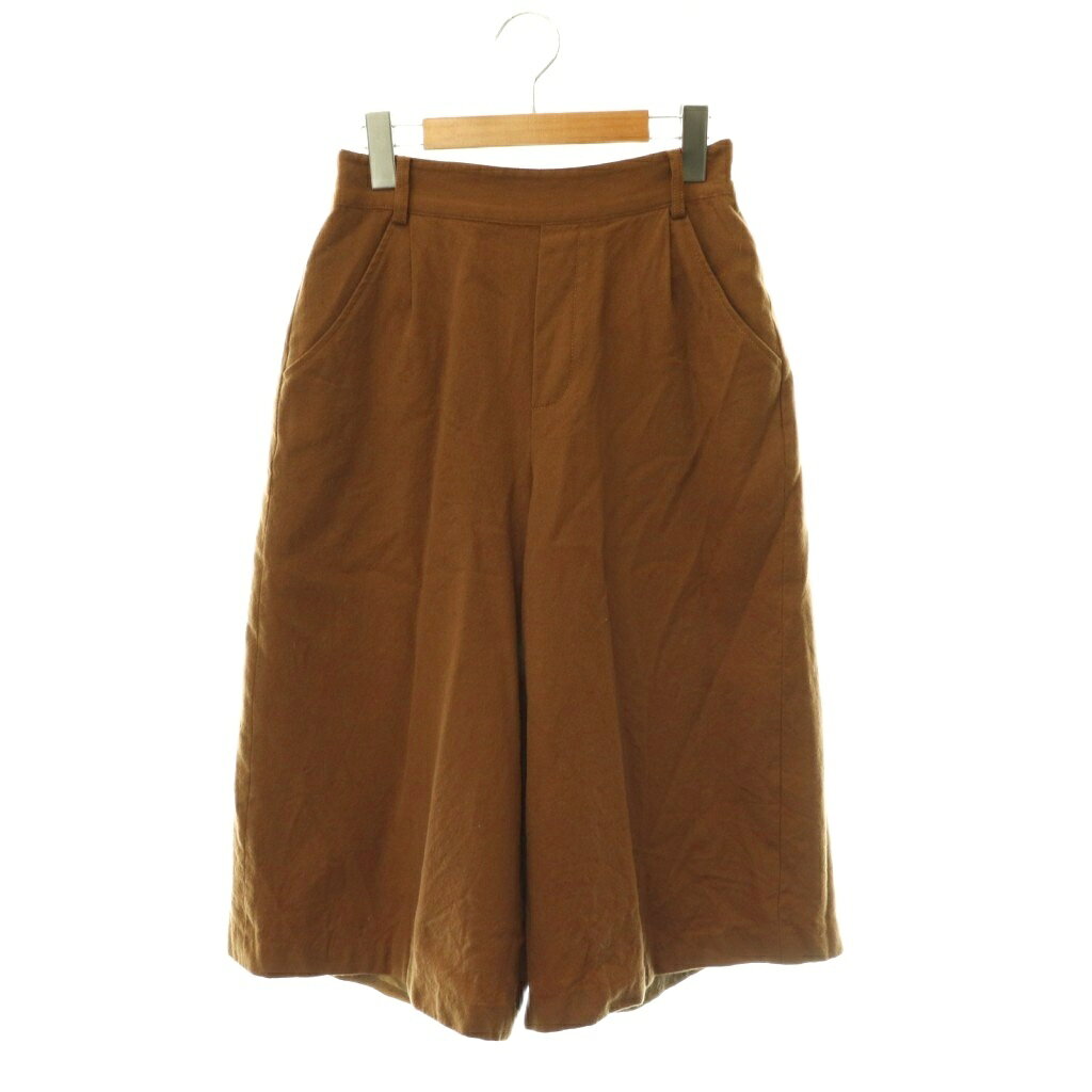 【中古】グリーンレーベルリラクシング ユナイテッドアローズ green label relaxing Sporting&Style. ワイドパンツ イージー クロップド 38 ブラウン /CX ■MA レディース 【ベクトル 古着】 260...