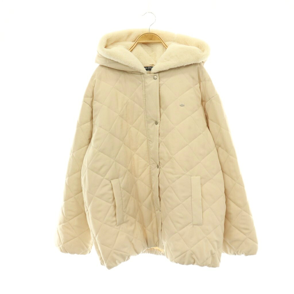 【中古】未使用品 ポンポネット pomponette 中綿ジャケット キルティング フード LL アイボリー 4726302 /MI レディース 【ベクトル 古着】 260630ブランドポンポネット pomponette表記サイズLL 実寸...