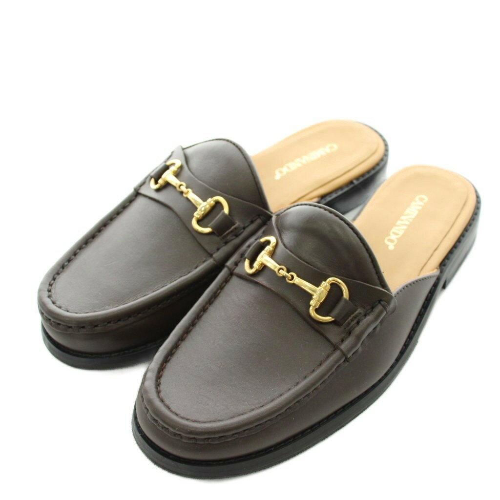 【中古】カミナンド caminando ミュール ホースビット レザー 7 茶 ブラウン 2235 /AN4 レディース 【ベクトル 古着】 260625ブランドカミナンド caminando表記サイズ7実寸サイズ最大幅：約10cm　アウト...