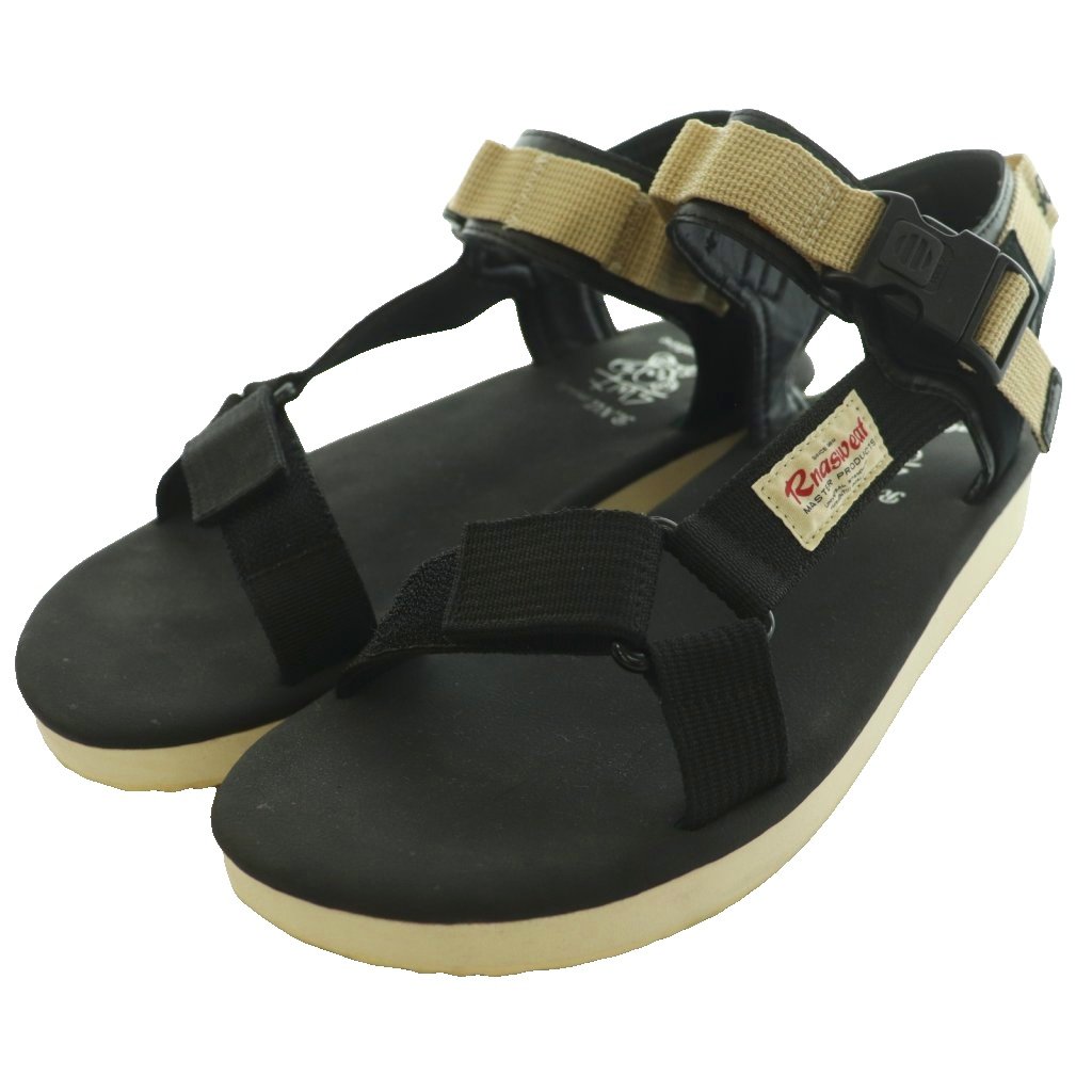 【中古】アールエヌエースウェット Rnaswea サンダル 黒 ブラック ベージュ /SS ■OS ■MA レディース 【ベクトル 古着】 260622表記サイズサイズ表記なし(実寸サイズをご参考ください。)実寸サイズ最大幅：約9.5cm　...