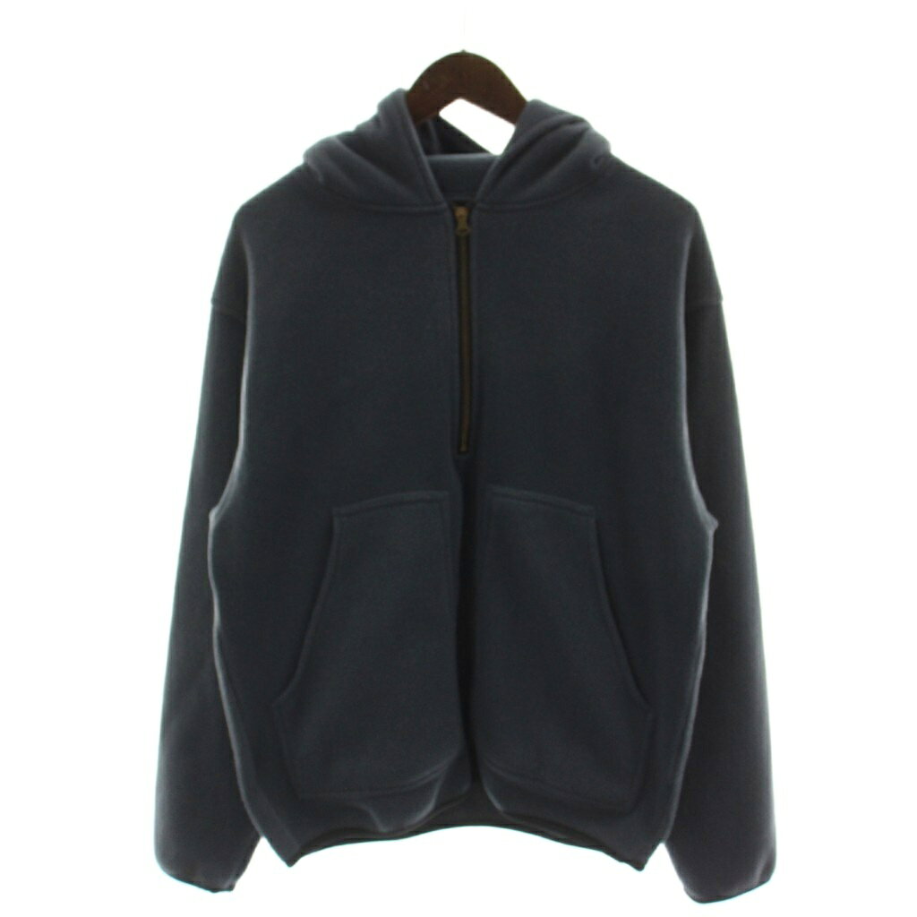 【中古】エヴィス EVISU Evis プルオーバーパーカー L 青 長袖 ハーフジップ フード付 /GG43 ■GY28 メンズ 【ベクトル 古着】 260701ブランドエヴィス EVISU表記サイズL実寸サイズ肩幅：52.5cm　身幅：...