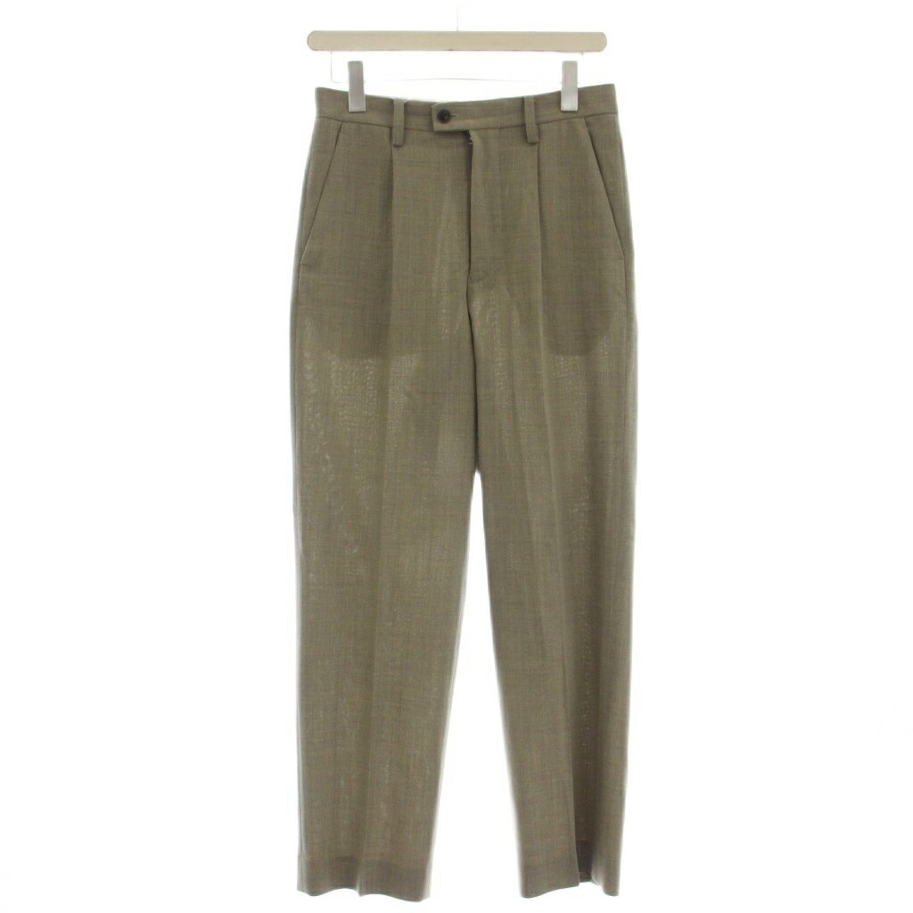 【中古】イレーヴ YLEVE 22SS High Twist Summer Wool Oxford Trouser サマーウール パンツ スラックス 1 グレージュ 168-3140016 /☆G33 レディース 【ベクトル 古着】 260...