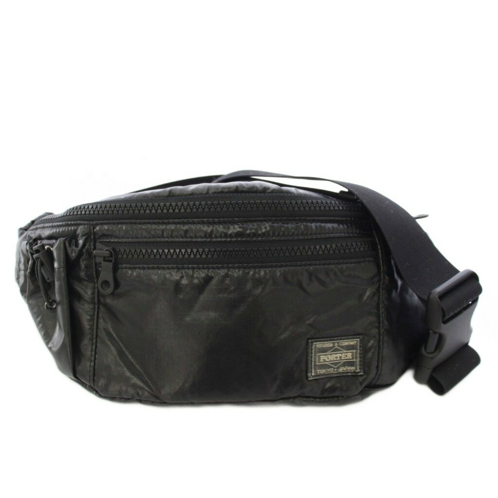 【中古】ポーター PORTER 吉田カバン シーレ CIRE ウエストバッグ WAIST BAG ボディバッグ ショルダーバッグ 黒 ブラック /TK 23 メンズ 【ベクトル 古着】 260626ブランドポーター PORTER実寸サイズ持...