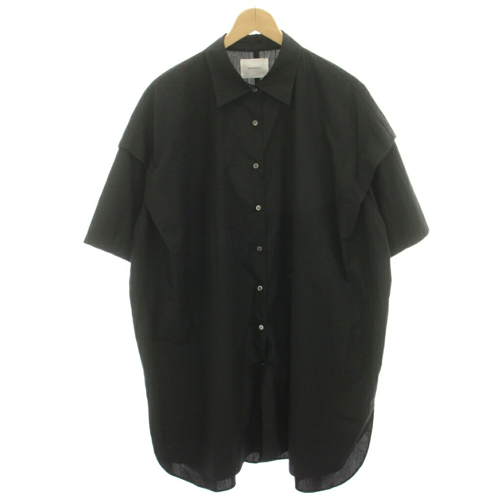 【中古】ミディウミ MidiUmi SOLID シャツ ブラウス 半袖 オーバーサイズ 黒 ブラック /HN39 レディース 【ベクトル 古着】 260703ブランドミディウミ MidiUmi表記サイズサイズ表記なし(実寸サイズをご参考くだ...