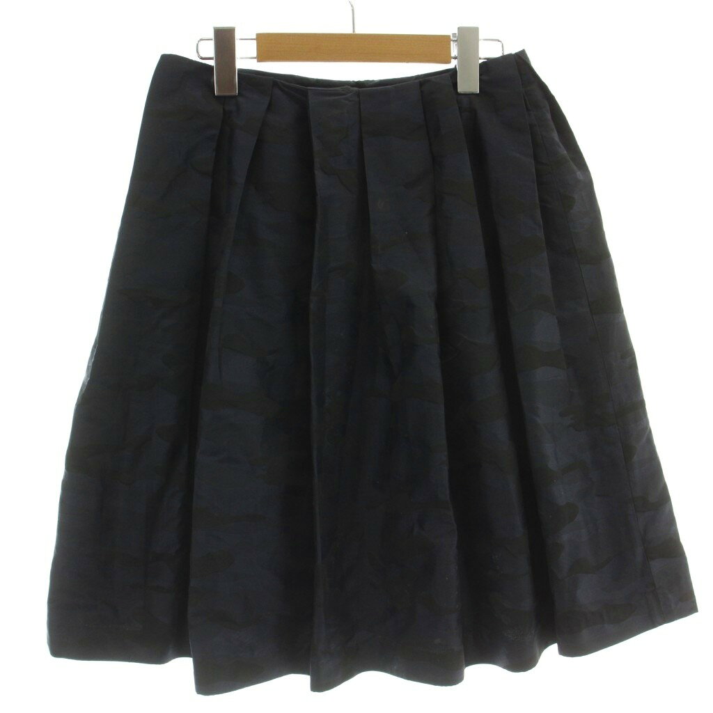 【中古】クリアインプレッション CLEAR IMPRESSION スカート M 紺 ネイビー 迷彩柄 カモフラージュ柄 プリーツ 無地 /DU24 ■MA レディース 【ベクトル 古着】 260702ブランドクリアインプレッション CLEA...