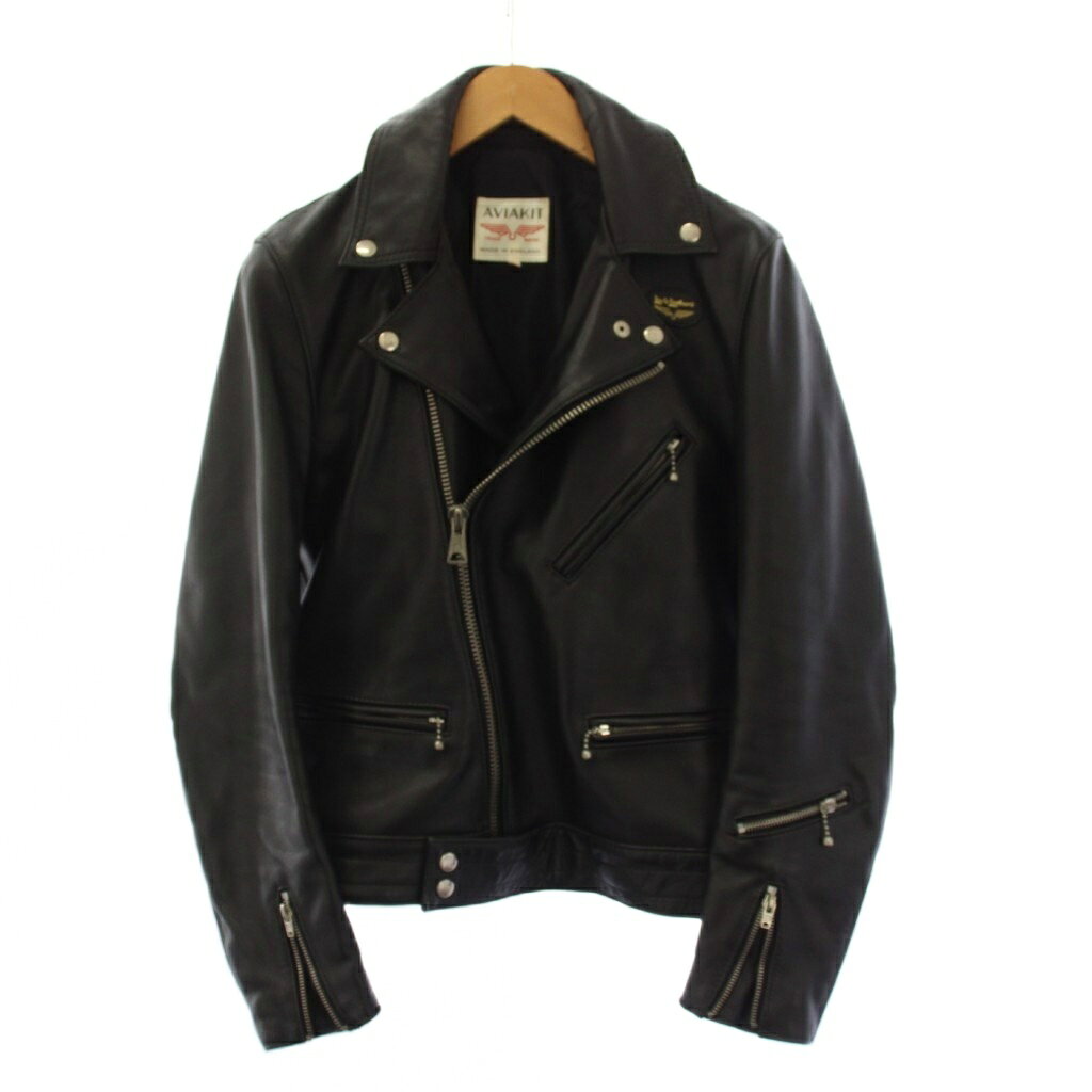 【中古】ルイスレザー LEWIS Leathers AVIAKIT CYCLONE ダブルライダースジャケット レザー 黒 /KH5 メンズ 【ベクトル 古着】 260703ブランドルイスレザー LEWIS Leathers表記サイズ36実...