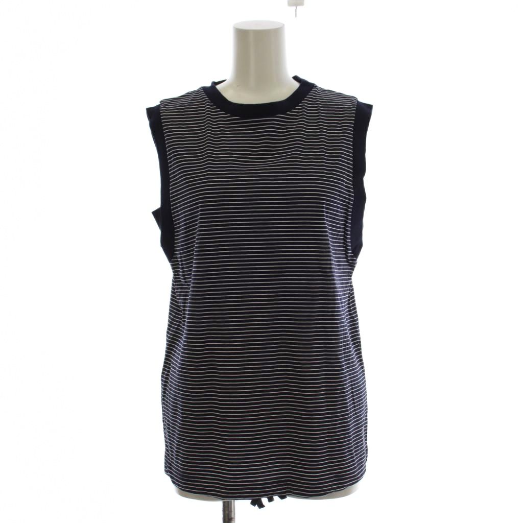 【中古】アデュートリステス ADIEU TRISTESSE 24SS タンクトップ 紺色 ネイビー 白 ホワイト ボーダー柄 ラウンドネック ノースリーブ /LP50 レディース 【ベクトル 古着】 260706ブランドアデュートリステス ...