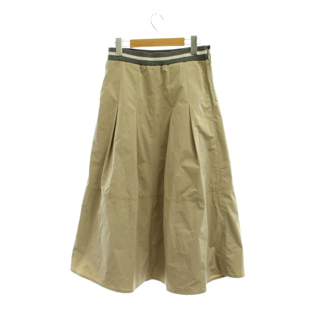 【中古】BLANCVERT ブランベール フレアスカート ロング丈 38 ベージュ /JP45 レディース 【ベクトル 古着】 260703表記サイズ38実寸サイズウエスト：65cm　ヒップ：100cm　スカート丈：77.5cm　　素材表地...