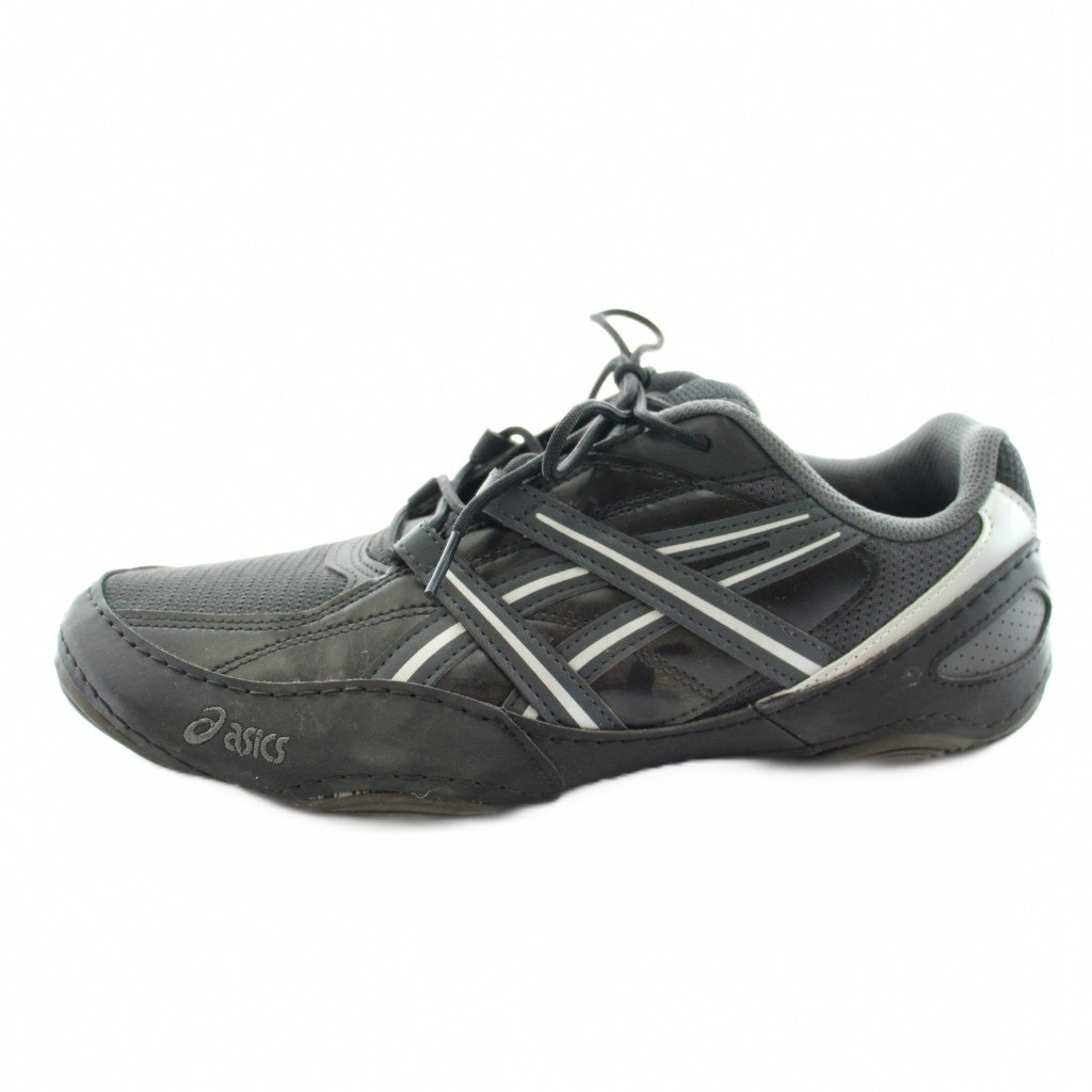 【中古】アシックス asics HYPERSYNC スニーカー ローカット フェイクレザー メッシュ US7.5 25.5cm 黒 ブラック 1203A87 /KU 43 メンズ 【ベクトル 古着】 260707ブランドアシックス asic...