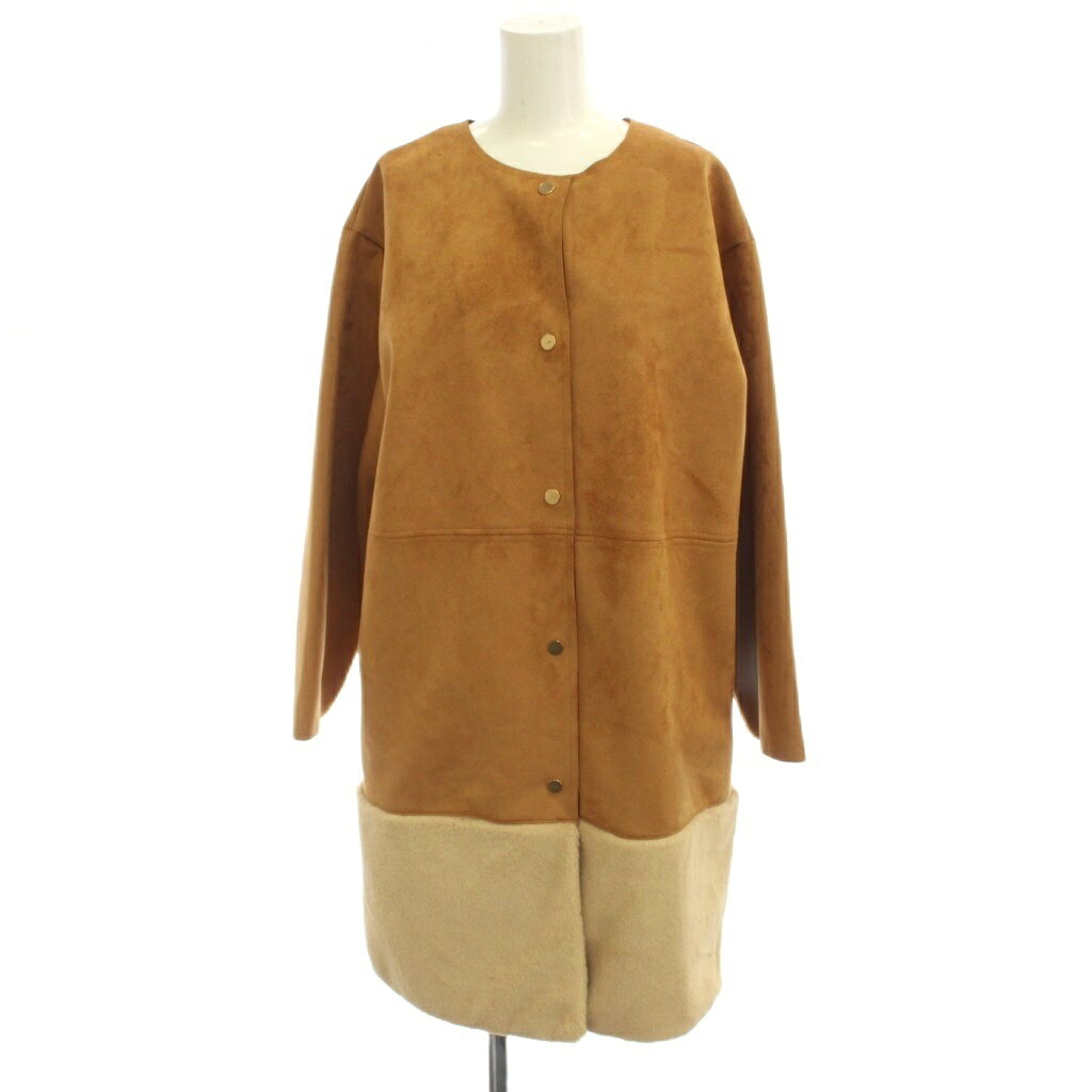 【中古】ザラ ZARA コート S スエード 茶 /JP23 レディース 【ベクトル 古着】 260708ブランドザラ ZARA表記サイズ28実寸サイズ肩幅：48.5cm　身幅：53.5cm　着丈：88cm　袖丈：51.5cm　　素材ポリエ...