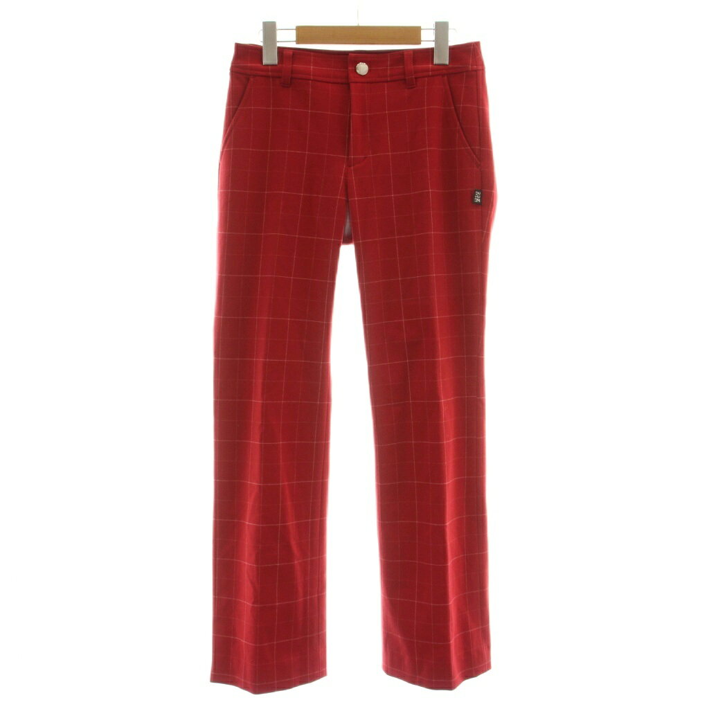 【中古】23区 オンワード樫山 パンツ 61 赤 レッド チェック柄 長ズボン /DU42 レディース 【ベクトル 古着】 260709ブランド23区 オンワード樫山表記サイズ61実寸サイズウエスト：70cm　もも幅：26cm　裾幅：22c...