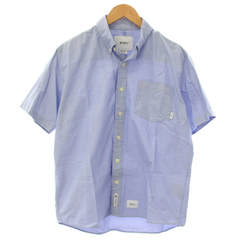 【中古】ダブルタップス WTAPS THOMAS MASON 20SS BD SS SHIRT COTTON OXFORD シャツ 半袖 01 青 ブルー 201WVDT-SHM04 /TK ▲H メンズ 【ベクトル 古着】 260713ブ...