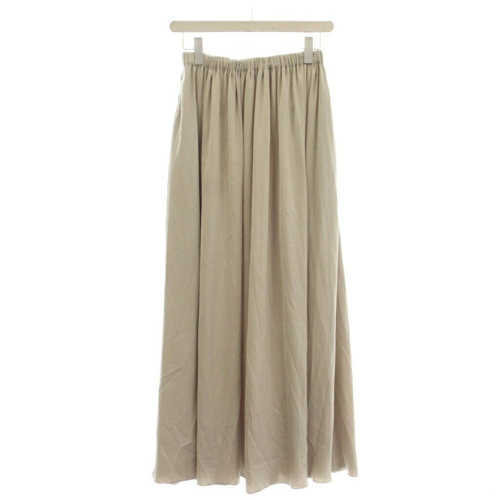 【中古】プラージュ Plage 26SS dull satin gather サテン スカート フレアスカート ロング 38 グレージュ 26060922702010 /☆G レディース 【ベクトル 古着】 260722ブランドプラージュ ...