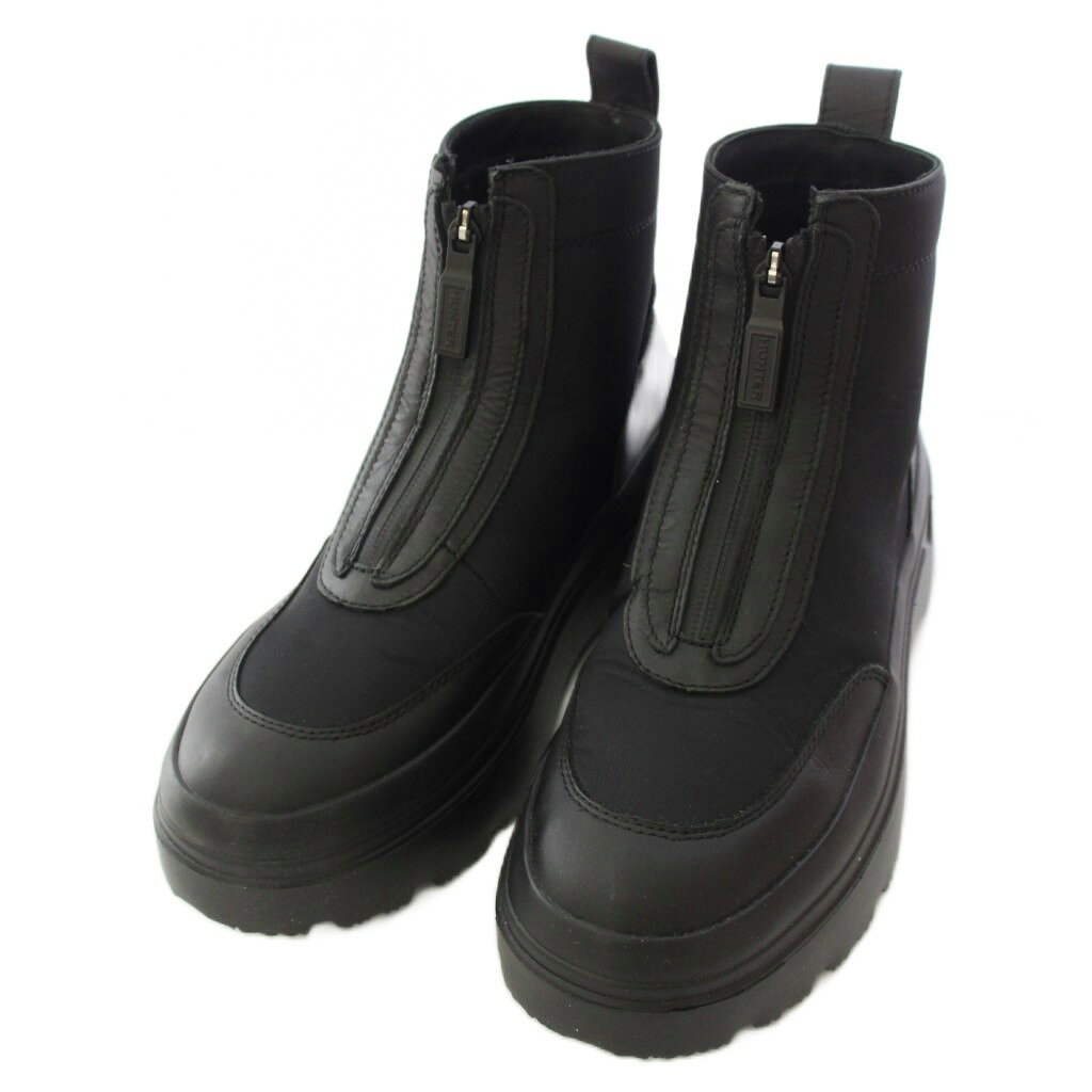 【中古】ハンター HUNTER WOMENS EXPLORER ANKLE ZIP FLATFORM BOOT ショートブーツ レインブーツ UK4 黒 ブラック WFS1000LNY /TK レディース 【ベクトル 古着】 260724ブ...