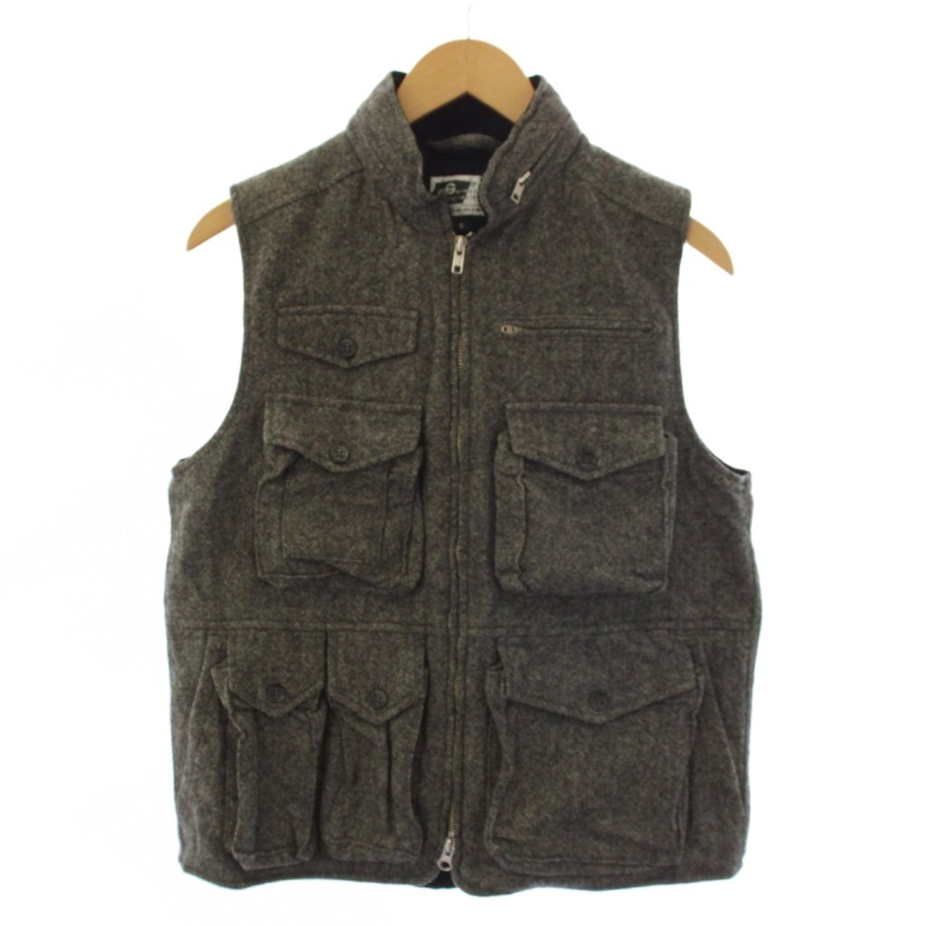 【中古】エンジニアードガーメンツ Engineered Garments × BEAUTY&YOUTH UNITED ARROWS ベスト ジャケット ジップアップ ウール ナイロン S グレー /BM メンズ 【ベクトル 古着】 2607...