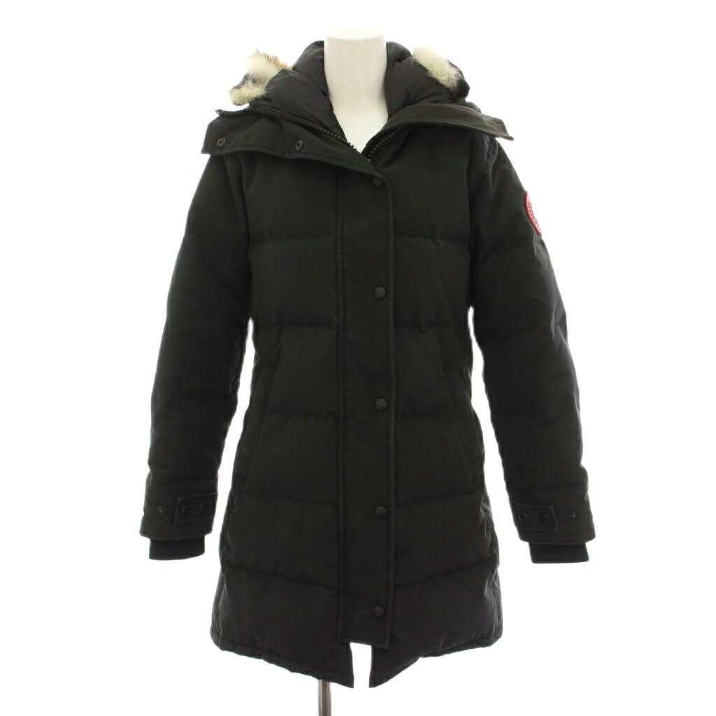 【中古】カナダグース CANADA GOOSE シェルバーンパーカ SHELBURNE PARKA ダウンコート アウター フード コヨーテファーS/P 黒 ブラック 3802LA /YT レディース 【ベクトル 古着】 260205ブラン...