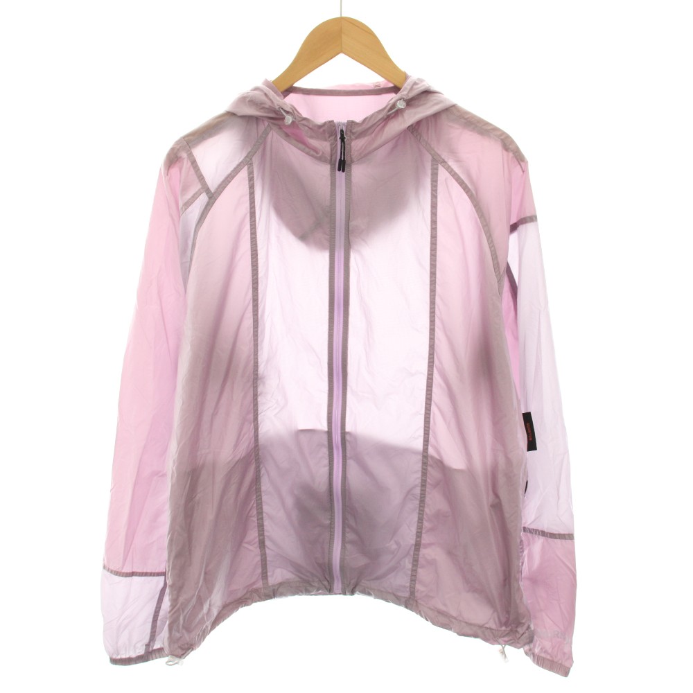【中古】マーモット MARMOT パーテックストランジションシアージャケット PERTEX TRANSITION SHEER JACKET ナイロンジャケット アウター フード ロゴプリント L ピンク 24SS-L3-01 /YT メンズ...