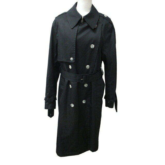 【中古】スドーク Soduk Kudos 20SS ダブルトレンチコート ジャケット 変形 バックスリット 黒 ブラック 0420010102 1108 レディース 【ベクトル 古着】 231117表記サイズサイズ表記がございません。 ※実...