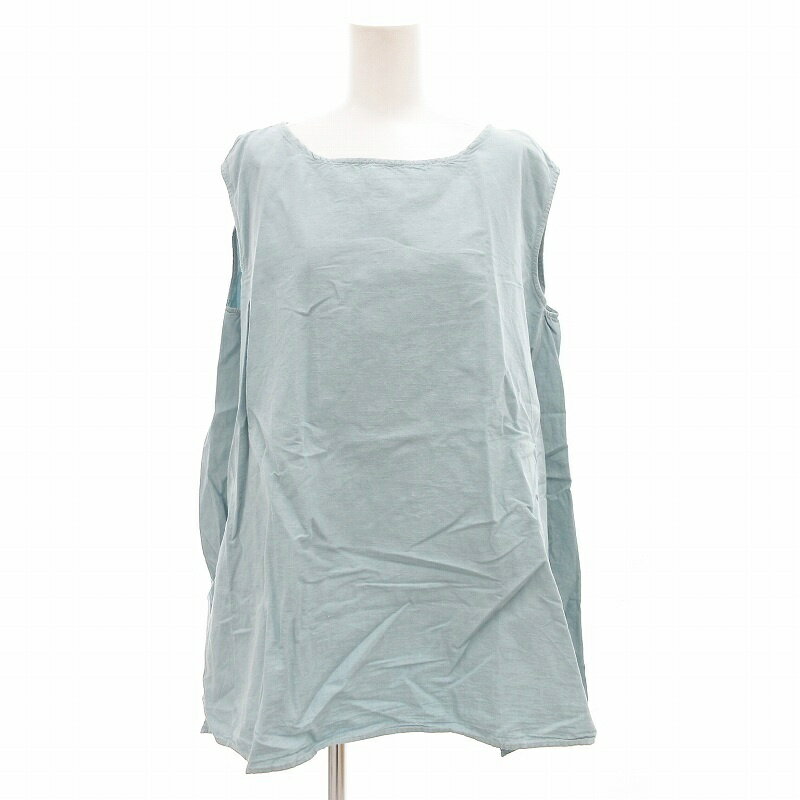 【中古】ビアズリー BEARDSLEY ガリャルダガランテ プルオーバーブラウス シャツ リネン混 ノースリーブ 青 ブルー F /FF 【ベクトル 古着】 250813ブランドビアズリー BEARDSLEY ガリャルダガランテ表記サイズF...