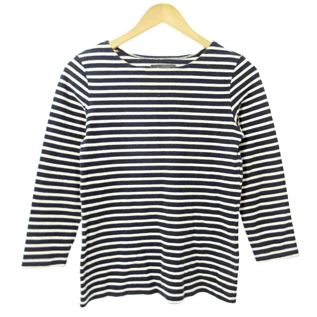 【中古】ロンハーマン ヴィンテージ R.H.vintage バスクシャツ カットソー Tシャツ ロンT 長袖 ボーダー ボートネック XS 紺 白 0902 ■YHS1 レディース 【ベクトル 古着】 250902ブランドロンハーマン ヴィ...