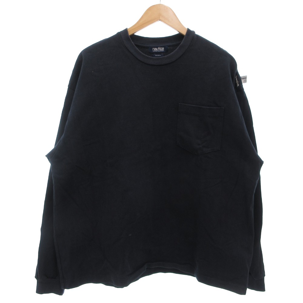 【中古】ノーティカ NAUTICA ヴィンテージコレクション TOO HEAVY ポケットTシャツ 長袖 ロンT XL クルーネック 紺 ネイビー /GV メンズ 【ベクトル 古着】 251209ブランドノーティカ NAUTICA表記サイズ...