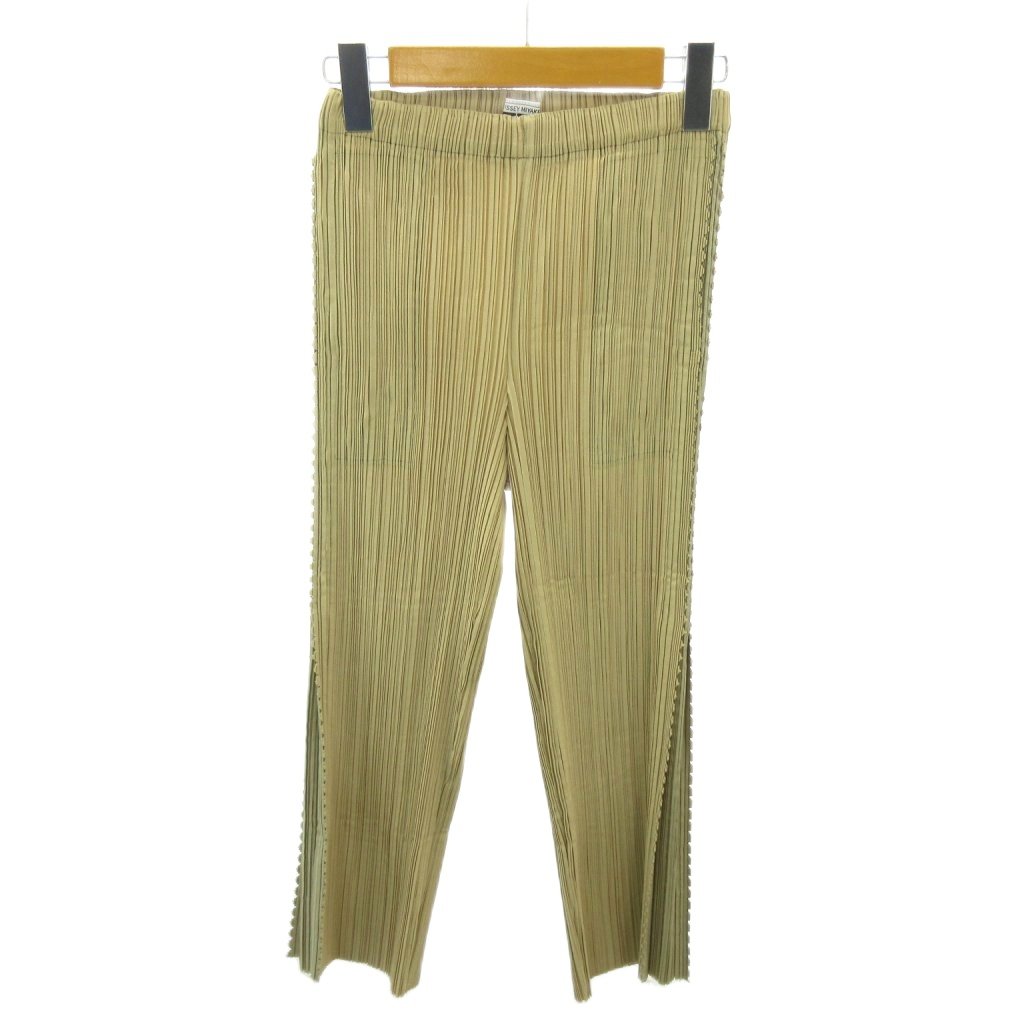 【中古】イッセイミヤケ ISSEY MIYAKE FETE プリーツ イージーパンツ ストレート 2 ベージュ 0221 ■IBO90 レディース 【ベクトル 古着】 260221ブランドイッセイミヤケ ISSEY MIYAKE表記サイズ2...