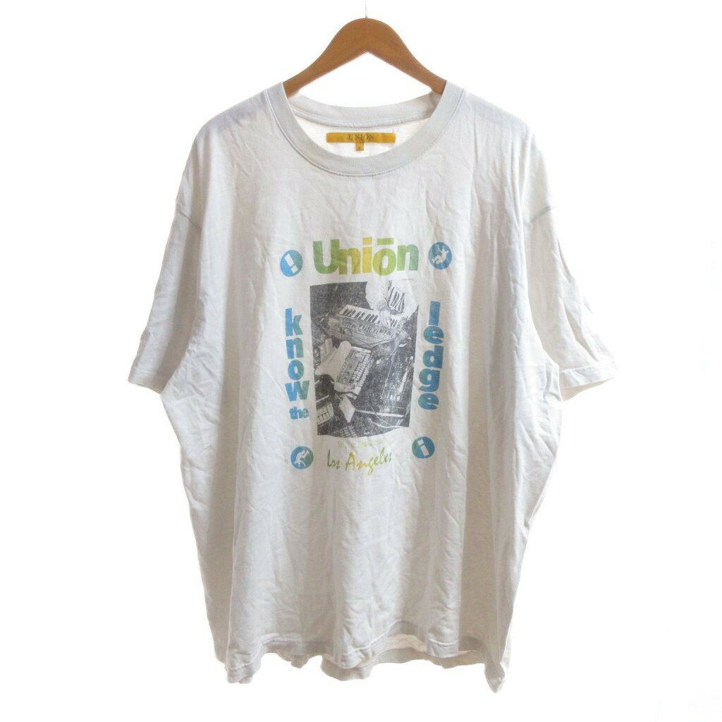 【中古】ユニオン UNION POUR LE VETEMENT Tシャツ カットソー 白 ホワイト 半袖 文字プリント クルーネック/HW メンズ 【ベクトル 古着】 260423ブランドユニオン UNION POUR LE VETEMEN...