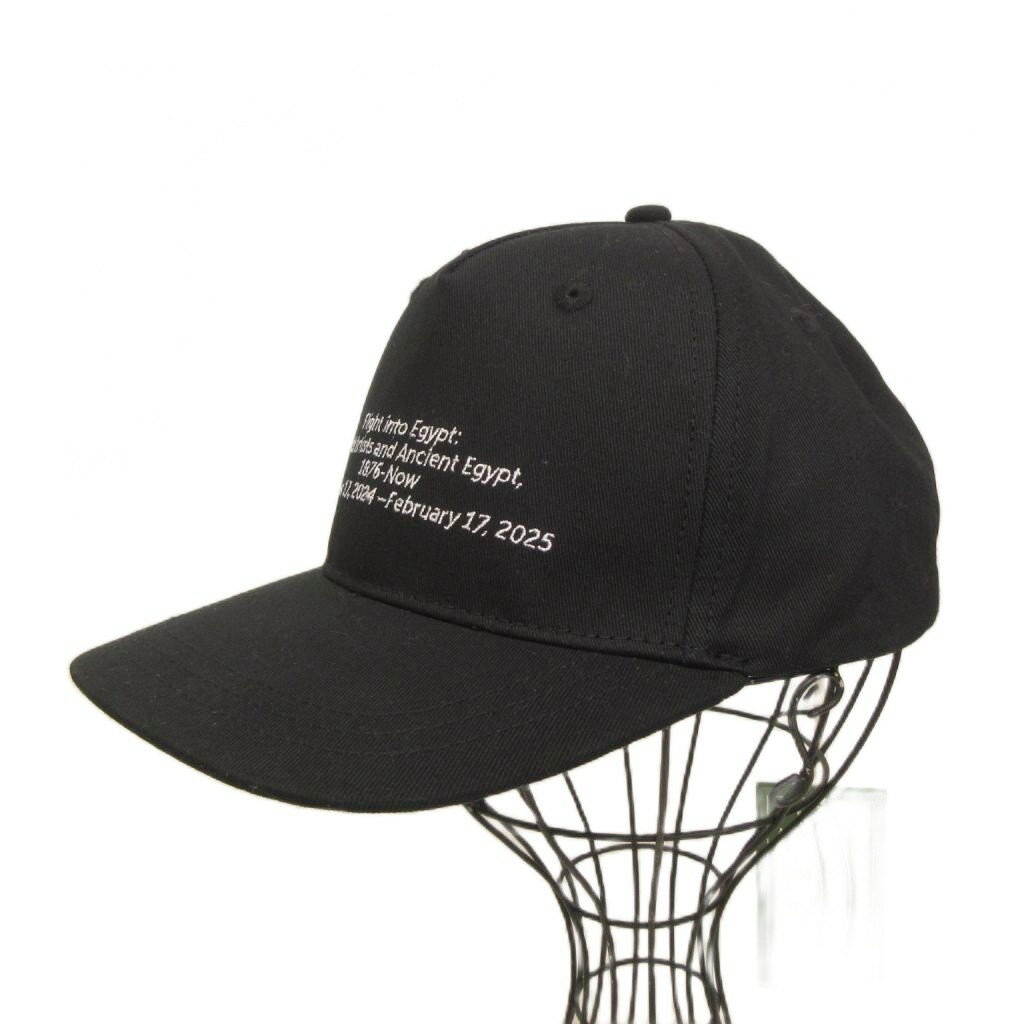 【中古】未使用品 デニムティアー ズ DENIM TEARS タグ付き 24AW Met Cap Black キャップ 帽子 刺繍 黒 ブラック メンズ 【ベクトル 古着】 260504実寸サイズつば：7cm　頭周り：58cm　　色黒 ブラ...