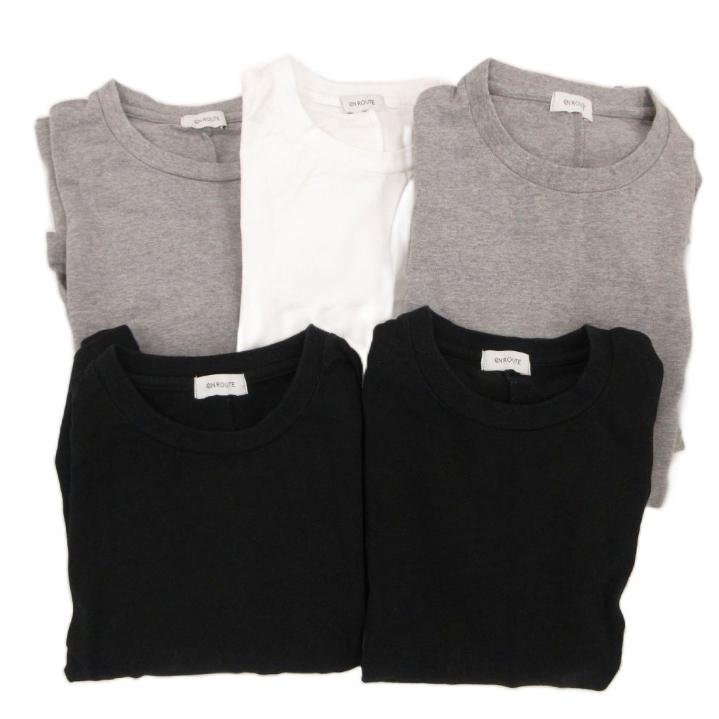 【中古】アンルート EN ROUTE 5点セット Tシャツ カットソー ロンT 2 黒 ブラック グレー 白 ホワイト ラウンドネック 長袖 オーバーサイズ /NU メンズ 【ベクトル 古着】 260530ブランドアンルート EN ROUT...