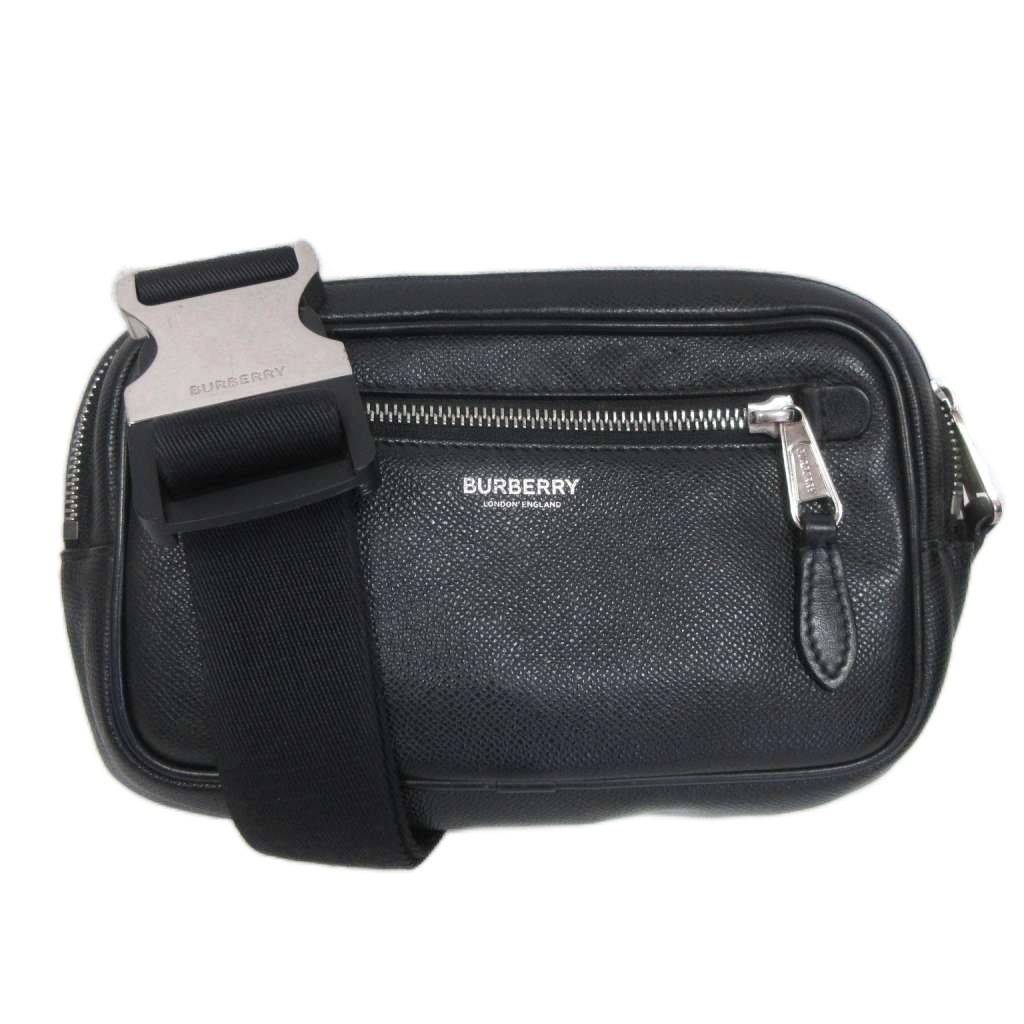 【中古】バーバリー BURBERRY パディ Paddy ウエスト ショルダーバッグ レザー ロゴ 黒 ブラック ☆AA★ メンズ 【ベクトル 古着】 260621ブランドバーバリー BURBERRY実寸サイズ持ち手の長さ：-cm　ヨコ：2...