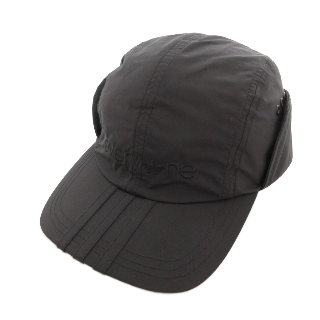 【中古】アディダス adidas ×everyone Ear Flap Cap 帽子 キャップ ロゴ 60 黒 ブラック /FF メンズ レディース 【ベクトル 古着】 260723ブランドアディダス adidas表記サイズ60実寸サイズつ...