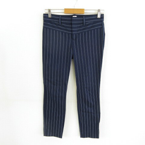 【中古】バナナリパブリック BANANA REPUBLIC パンツ スキニー アンクル ストライプ ストレッチ 紺 0 *T544 レディース 【ベクトル 古着】 230613ブランドバナナリパブリック BANANA REPUBLIC表記サ...